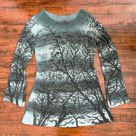 Krimson Klover | Sweaters | Krimson Klover Handpainted Treepattern ...